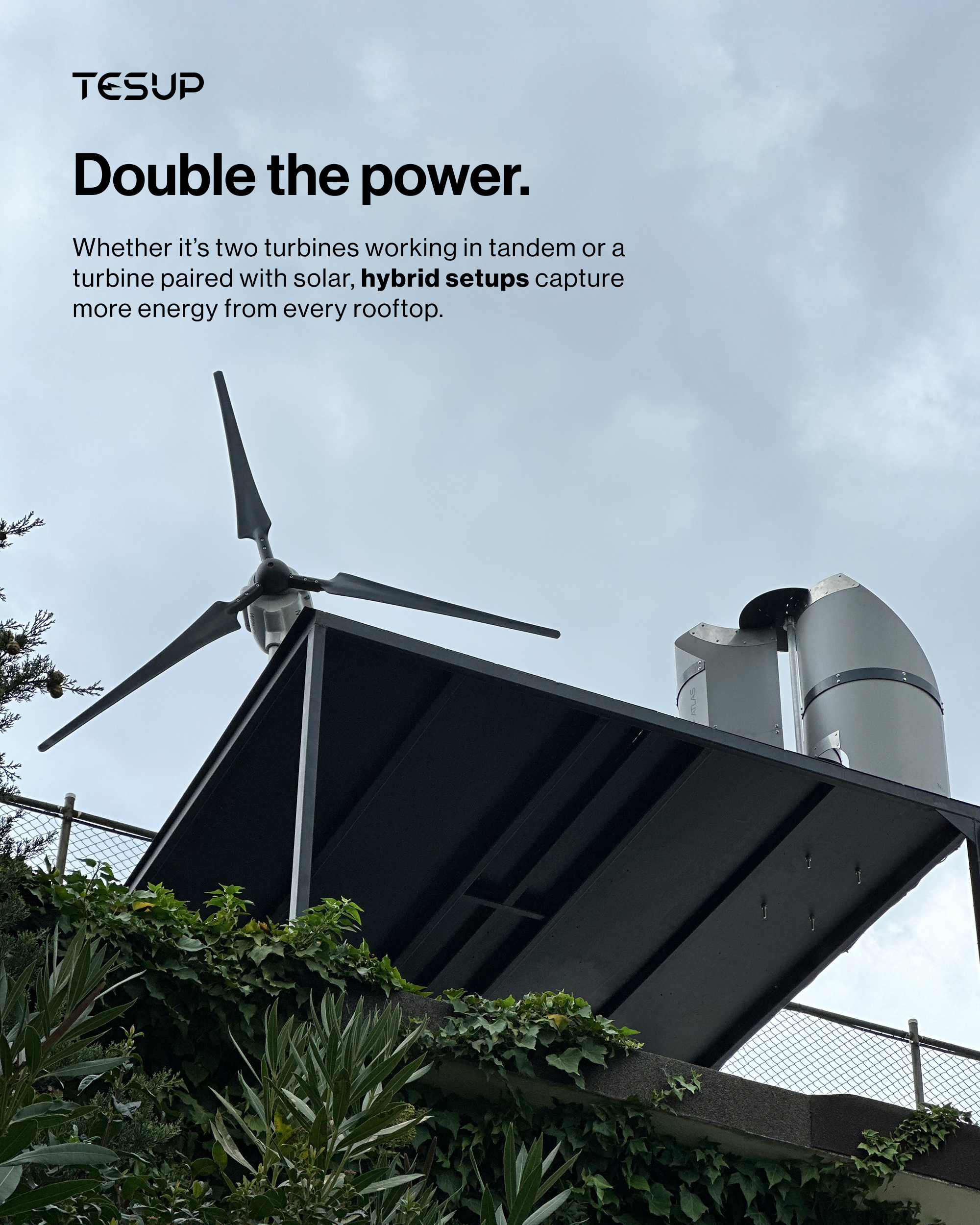 A perfect example of hybrid rooftop wind generation
